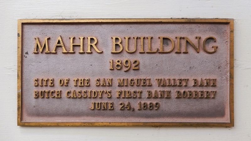 Mahr Building Historical Marker