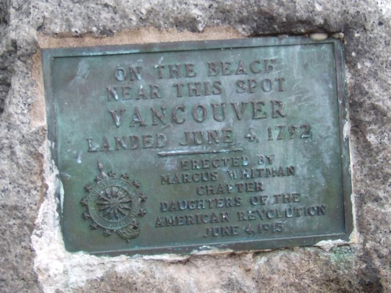 Vancouver landed June 4, 1792 Historical Marker