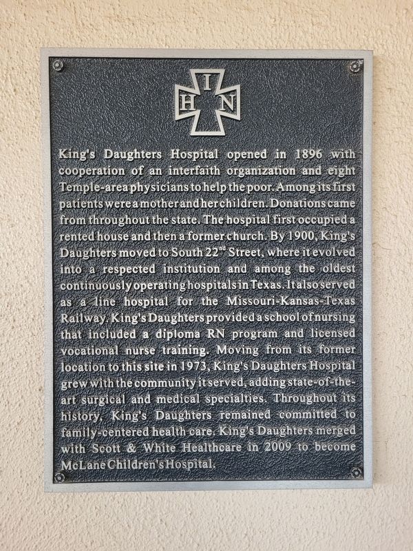King's Daughters Hospital Historical Marker